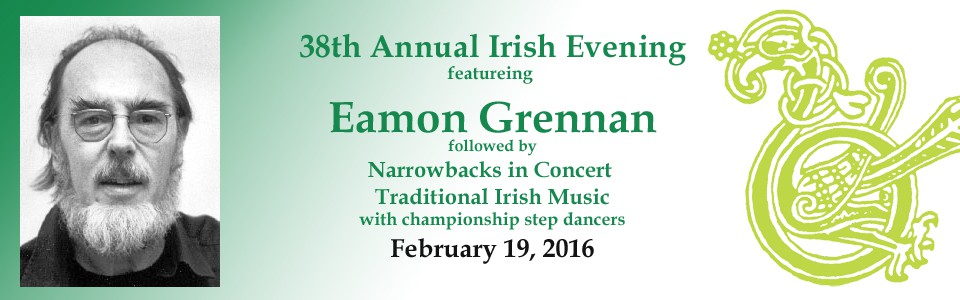 Eamon Grennan to read at 38th Irish Evening of Music and Poetry ...